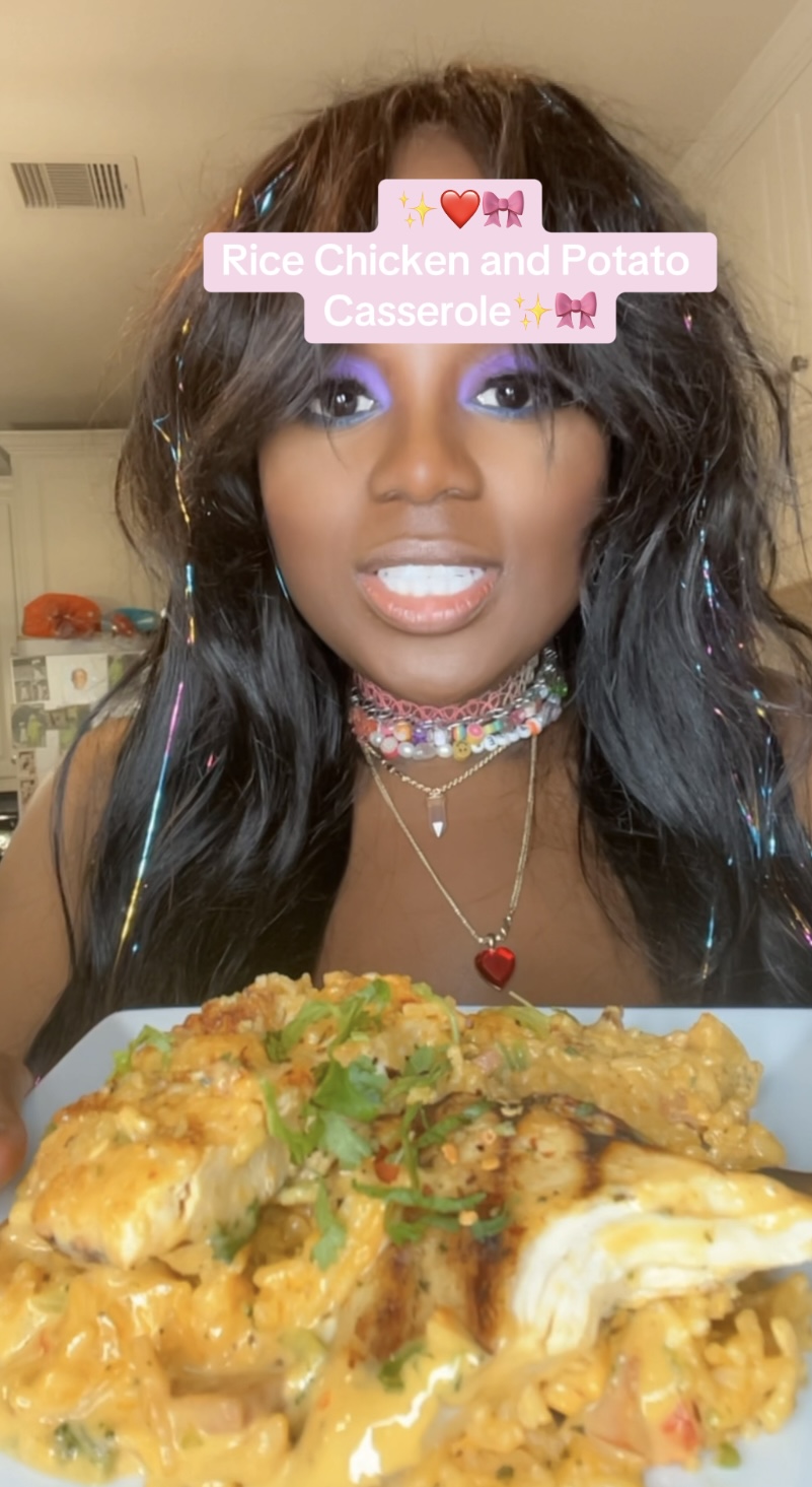 Rice Chicken and Potato Casserole | Fancy Mom Approved